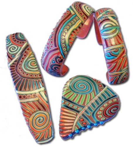 Dots, strings and squares – Polymer Clay Daily