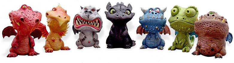 Monday dragons – Polymer Clay Daily