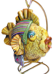 Henley’s fish ornaments, Wade’s bobbins – Polymer Clay Daily