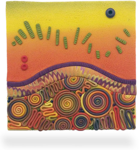 Extruded sunset – Polymer Clay Daily