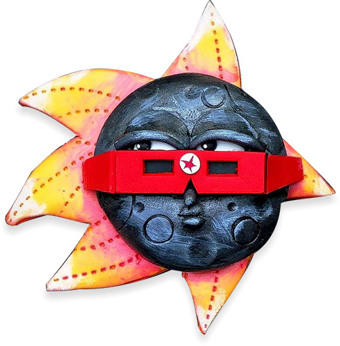 Cheeky eclipse – Polymer Clay Daily